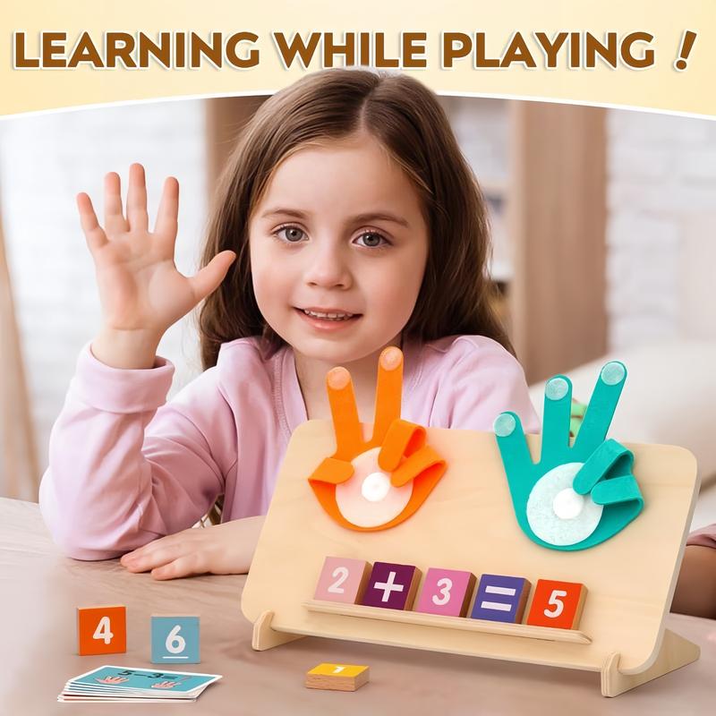 Montessori Math Toys for Toddlers 2-5, Wooden Educational Counting ...