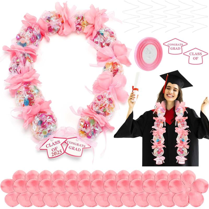 6 Set Graduation Candy Lei Making Kit Class of 2025 Tubing Mesh ...