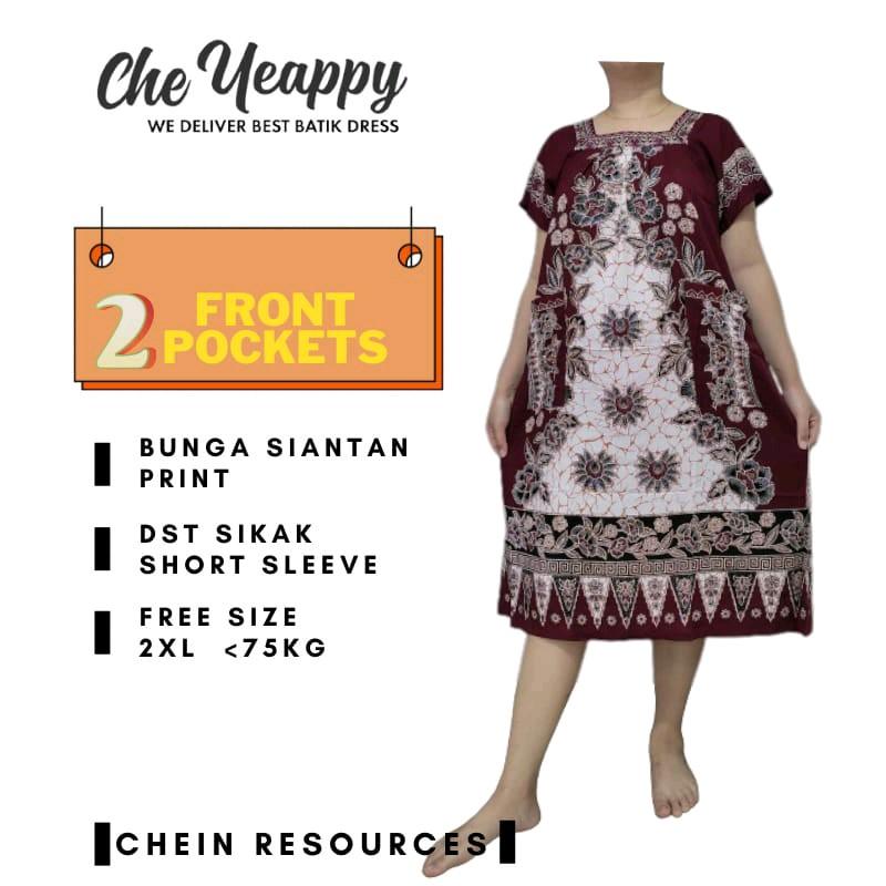 Che Yeappy Bunga Siantan Daster SIKAK Dress - Women's Batik Rayon ...
