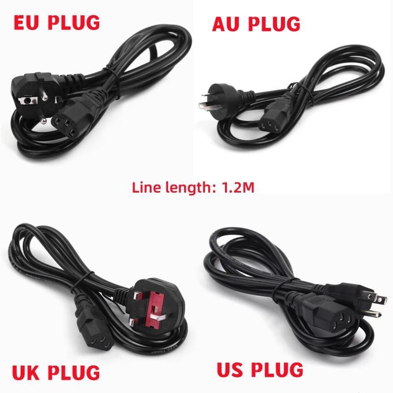 1pcs 1.2m EU Power Cable Euro Plug IEC C13 AC Power Supply Cable ...