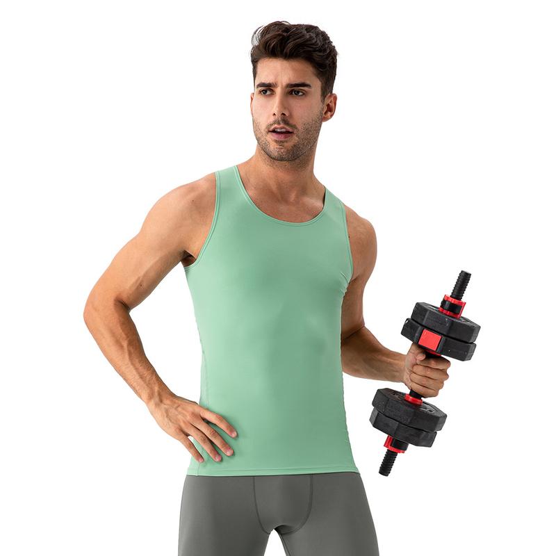 Men's Summer Yoga Vest Light Naked Skinny Sports Vest High Elastic ...
