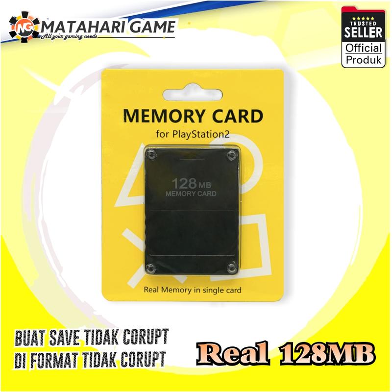 Memory Card PS2 | 128MB Real | MC PS2 | For Playstation 2 Hitam - Shop ...