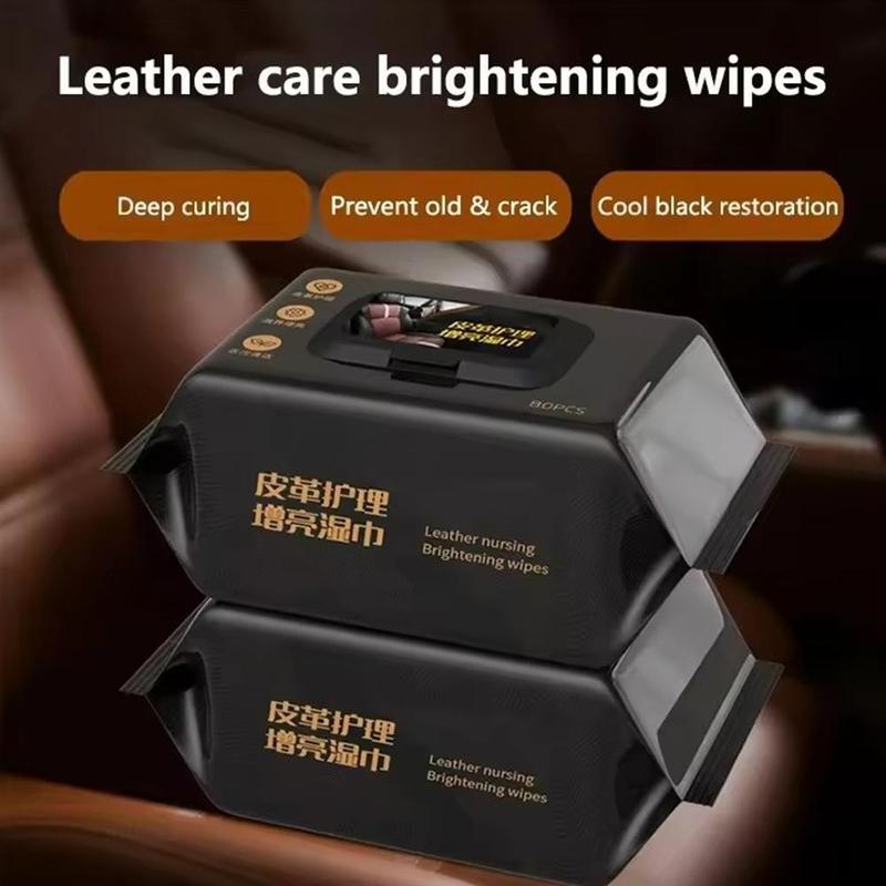 80 Pcs Car Seat Wiping Cloth Wet Tissue Wipes For Wiping Leather ...