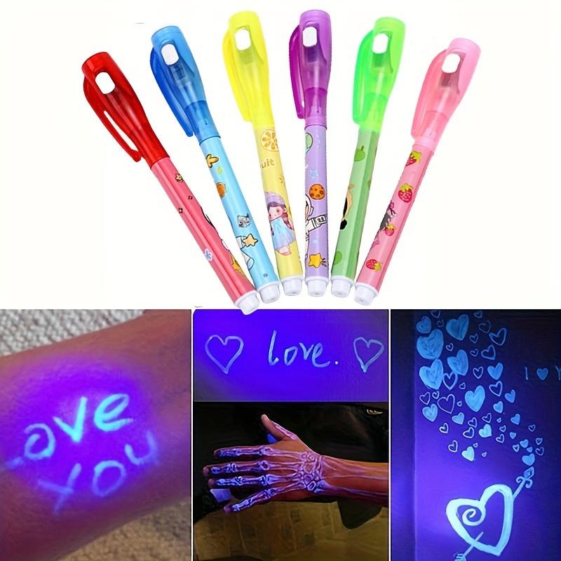 Set Pen Dakwat Halimunan Ajaib, 6pcs, Pen Perisik dengan Cahaya ...