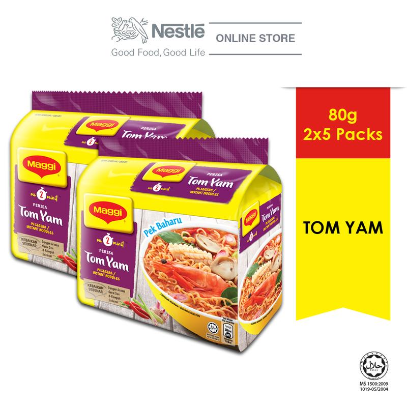 MAGGI 2-minit Tom Yam 5x80g (Multipack) Bundle of 2 - TikTok Shop Malaysia