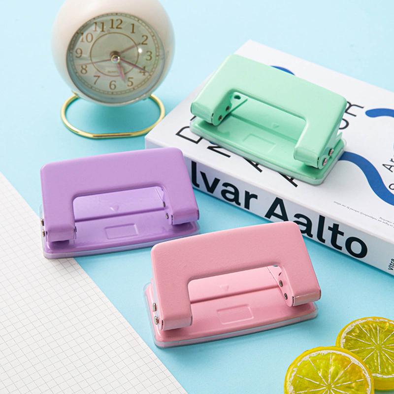 Portable Paper Hole Puncher with Chip Storage Tray Double Hole - TikTok ...