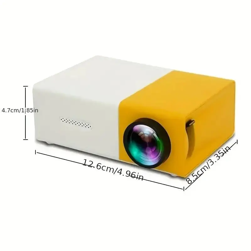 Mini Projector, 1 Piece Home Theater Projector, 1080P Full Color Media ...