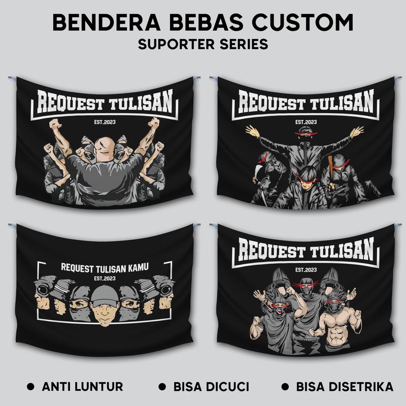 BENDERA BASIS SUPORTER JUMBO BEBAS REQUEST #B | BENDERA KOMUNITAS ...