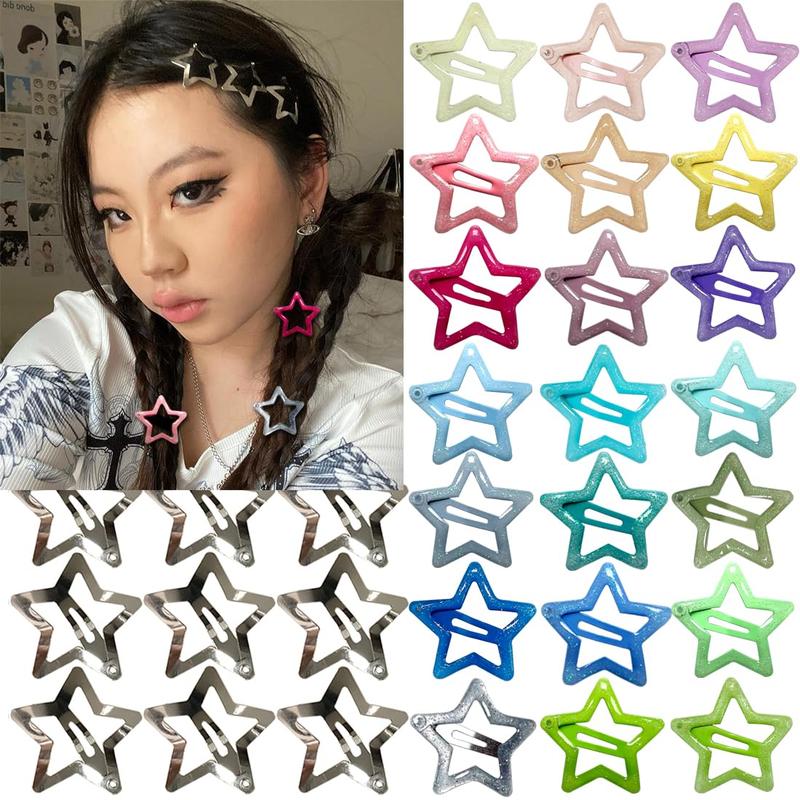 30 count 1.22" Sparkling Stars Hair Clips Snap Non Slip Clip - TikTok Shop