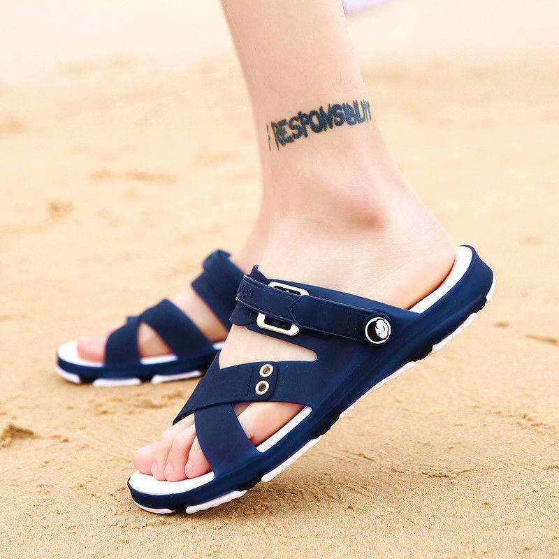 Summer 2025 Men's Sandals Fashionable Non-Slip Sandals Dual-Use ...