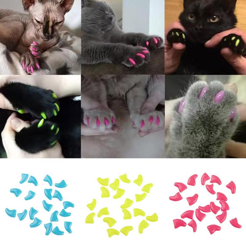20Pcs Soft Silicone Pet Dog Cat Kitten Paw Claw Control Sheath - TikTok ...