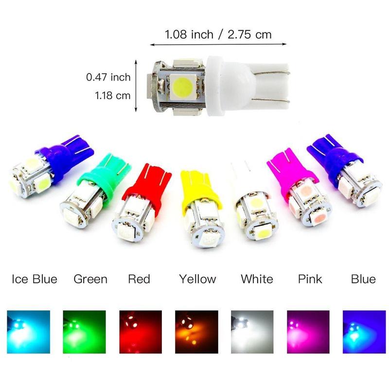 1pc T10 LED Bulbs 5050 12V Car Interior Dome Light LED Bulbs - TikTok ...