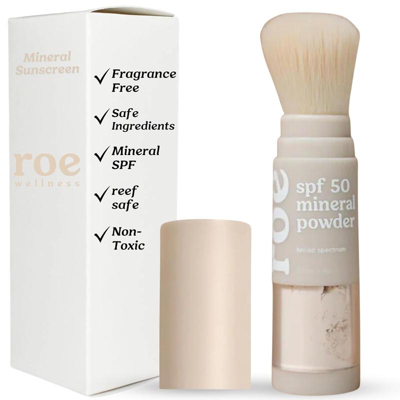 Kids SPF 50 Brush On Mineral Sunscreen Powder, Reef-Friendly, Easy to ...