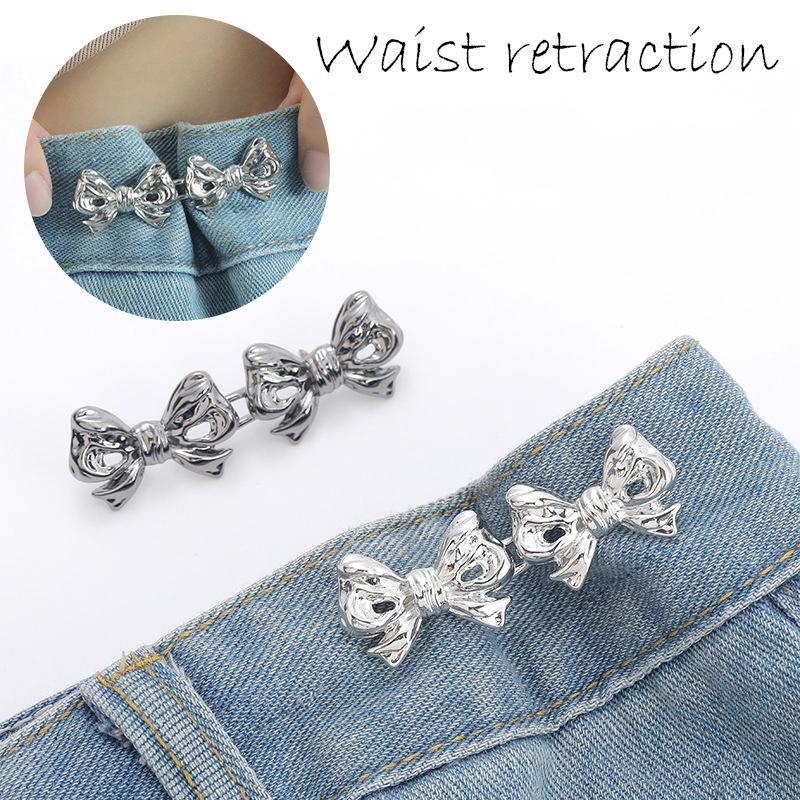 Bowknot Waist Buckle Detachable Pant Clips Jeans Button Snap - TikTok ...