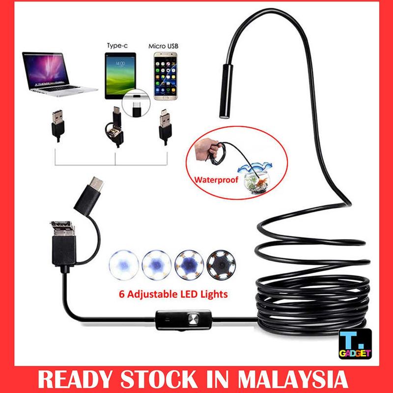 7mm 3.5m Endoscope Camera 3 in 1 USB Mini Camcorders Hard Wire - TikTok ...