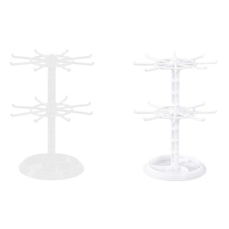Countertop Acrylic Rotating Keychain Rack Adjustable 2 Tire Spinner ...