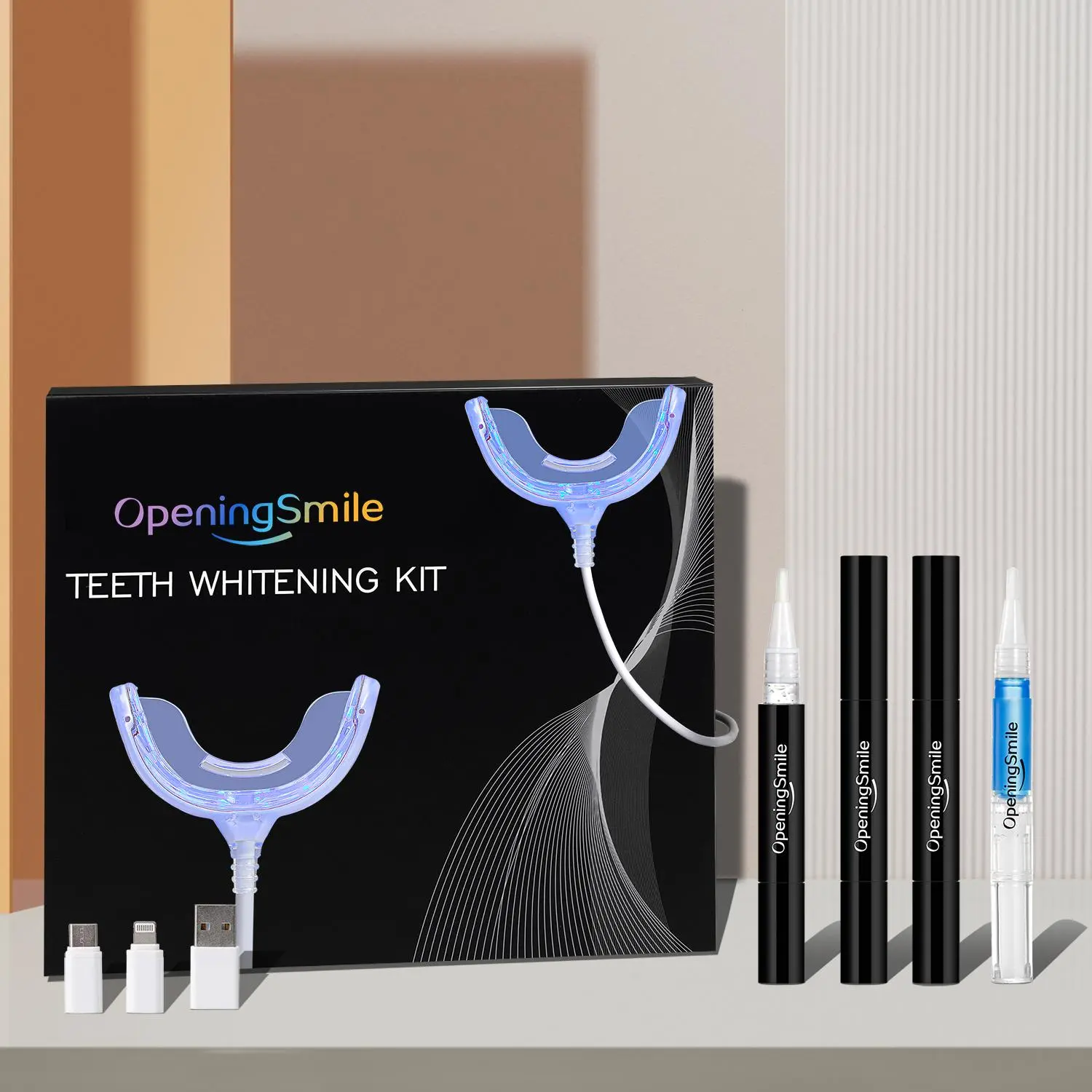 1 Set USB Rechargeable Portable Teeth Whitener, Portable Teeth Whitener ...