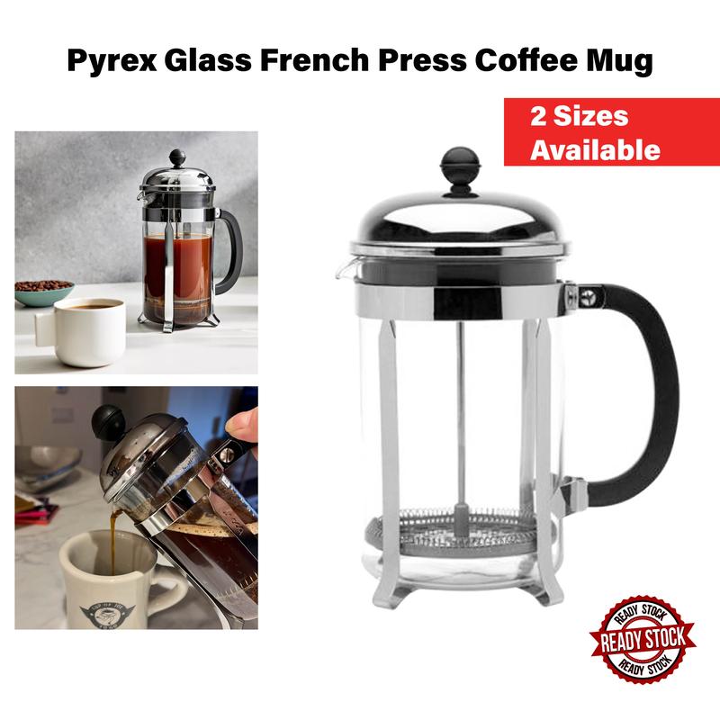 Pyrex Glass French Press Coffee Maker Portable Heat Resistan - TikTok ...