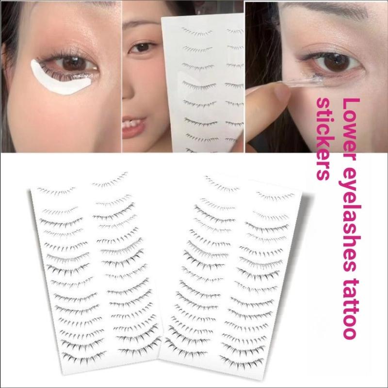 4/8 Pair Natural 3D False Eyelashes Tattoo Waterproof Black Fake ...