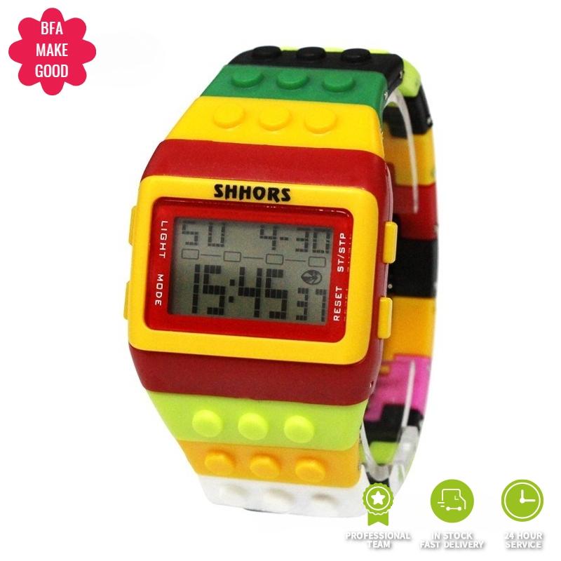 Jam Tangan Blok Bangunan LCD Warna, Jam Tangan Elektronik Pelbagai ...