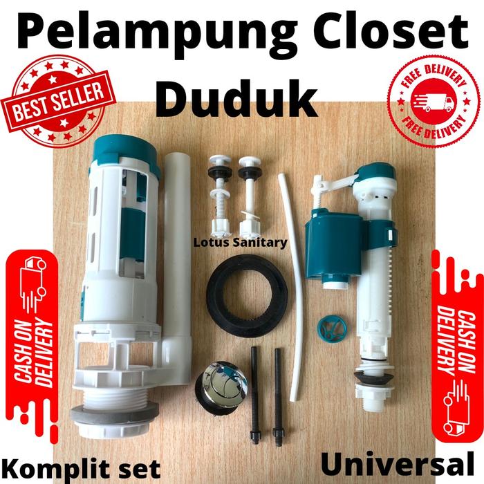 Jual pelampung closet duduk universal dual flush dua tombol alat kloset ...