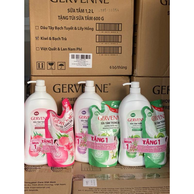 Sữa Tắm Gervenne trắng da 1.2K Tặng Túi sữa tắm 600g - TikTok Shop Vietnam