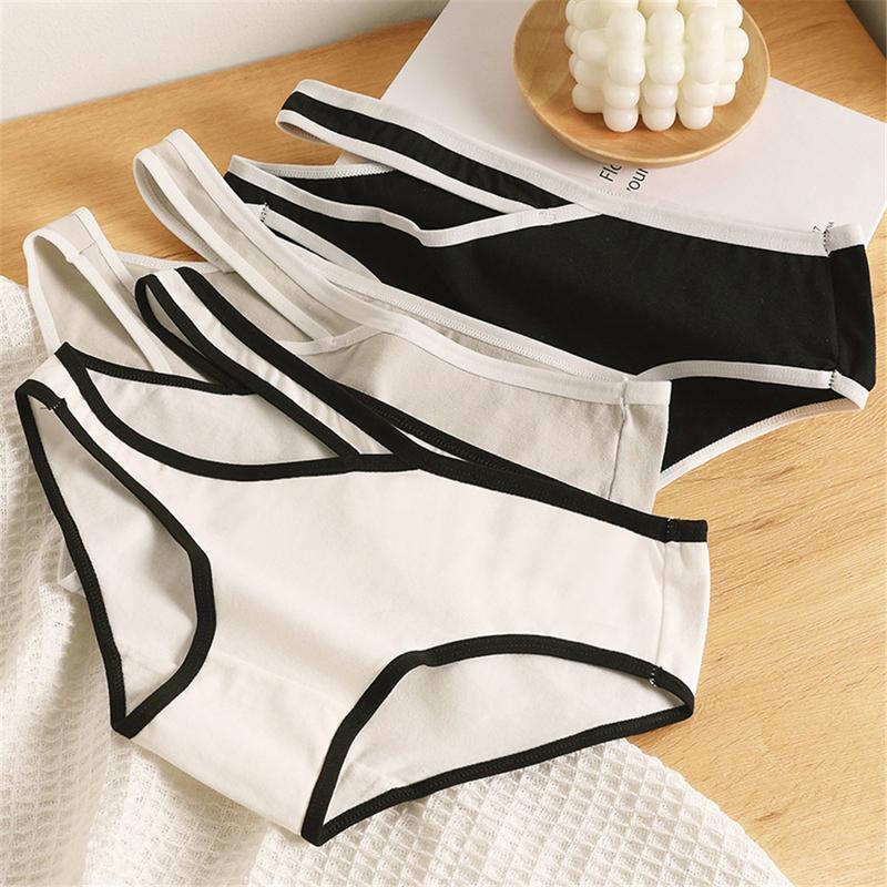 Womens Panties Cotton Traceless Breathable Underpants Women Mid-waist ...