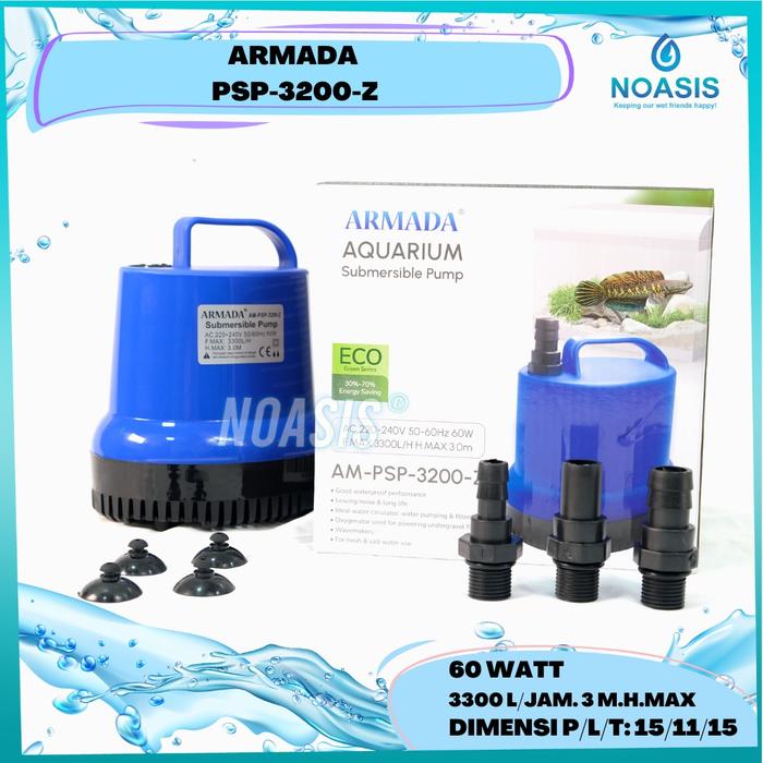 Jual ARMADA Pompa Air Celup Aquarium 60 W Am Psp 3200 Z Am-Psp-3200z ...
