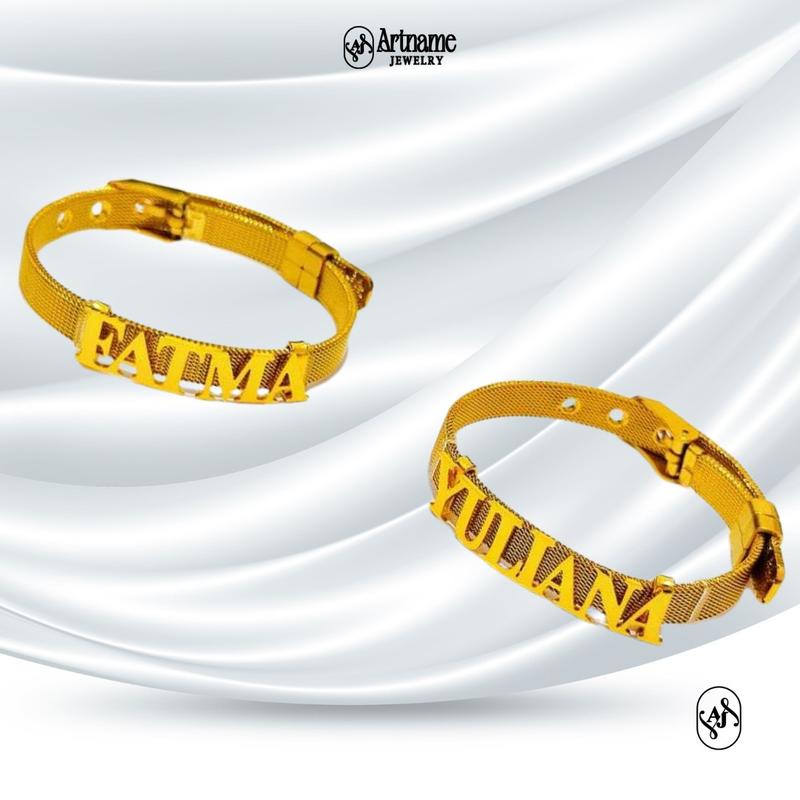 Artname Jewelry || Gelang Gesper Titanium Steel Custom Nama ( Titanium ...