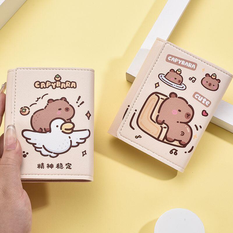 Dompet Capybara, Reka Bentuk Kartun Comel, Tiga Lipat, Dompe - TikTok ...