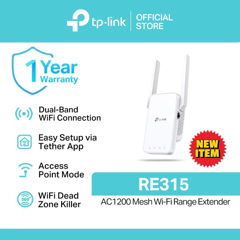 【NEW ARRIVAL】TP-Link RE315 AC1200 WiFi Extender, 2024 Wirecutter ...