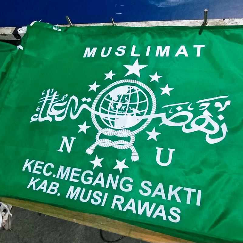 bendera muslimat nu ukuran 90x60, bisa rikues tulisan nama - Shop ...