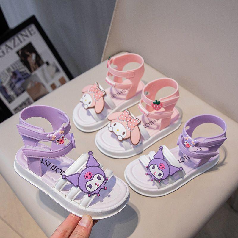 Summer 2025 New Girls' Purple Clow M Cartoon Sandals Beach Shoes ...