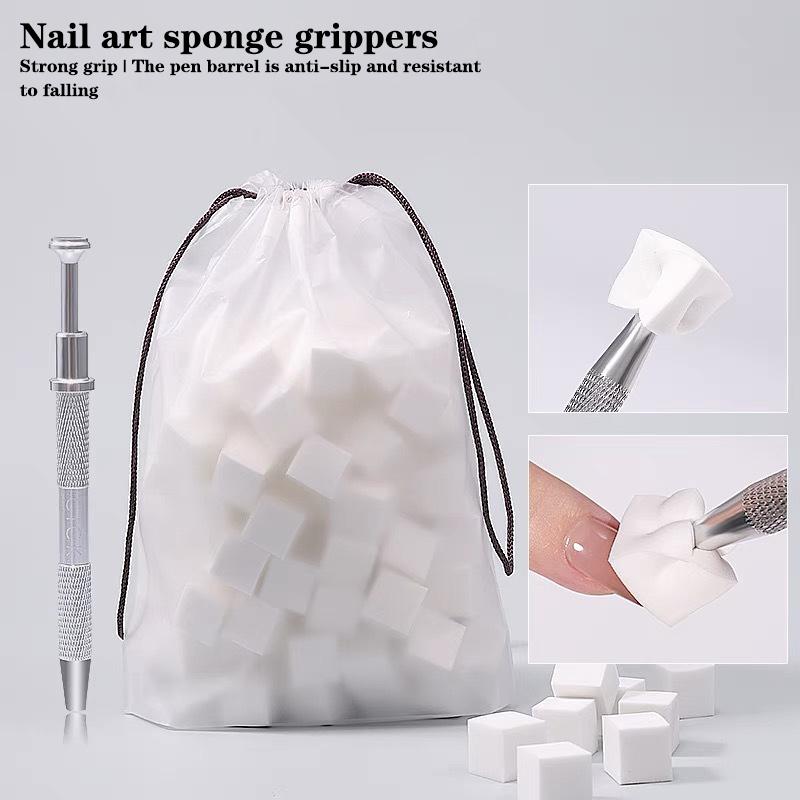 [MMM]Claws Nail Sponge Alloy Grabber Manicure Art Sponges Nail - TikTok ...