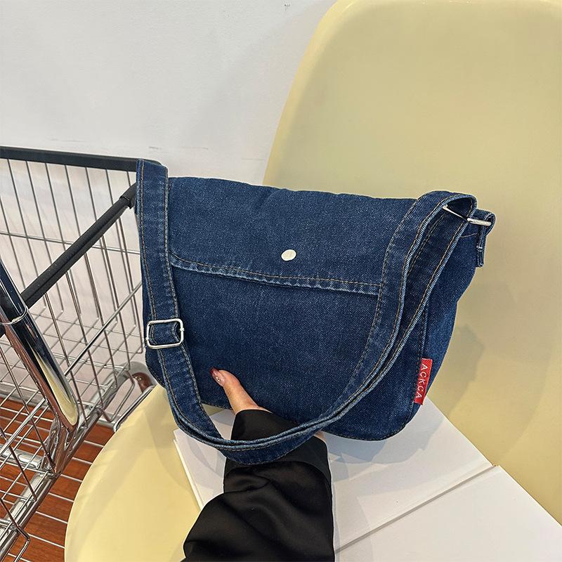 Beg Silang Denim, Bergaya Wanita, Beg Bahu Jeans Basuh Vintaj, - TikTok ...