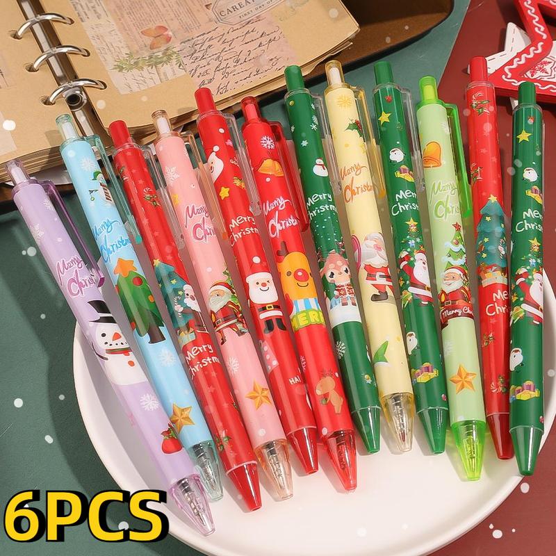 6Pcs Cute Christmas Gel Pens Cartoon Santa Claus Tree Snowme - TikTok ...