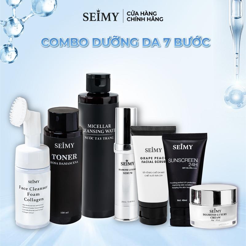 Combo Dưỡng Da Seimy Chăm Sóc Da 7 Bước Nước Tẩy Trang, Sữa Rửa ...