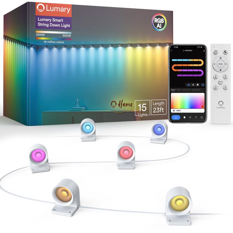 Lumary Smart String Down Lights - Flexible Installation with Adhesive ...