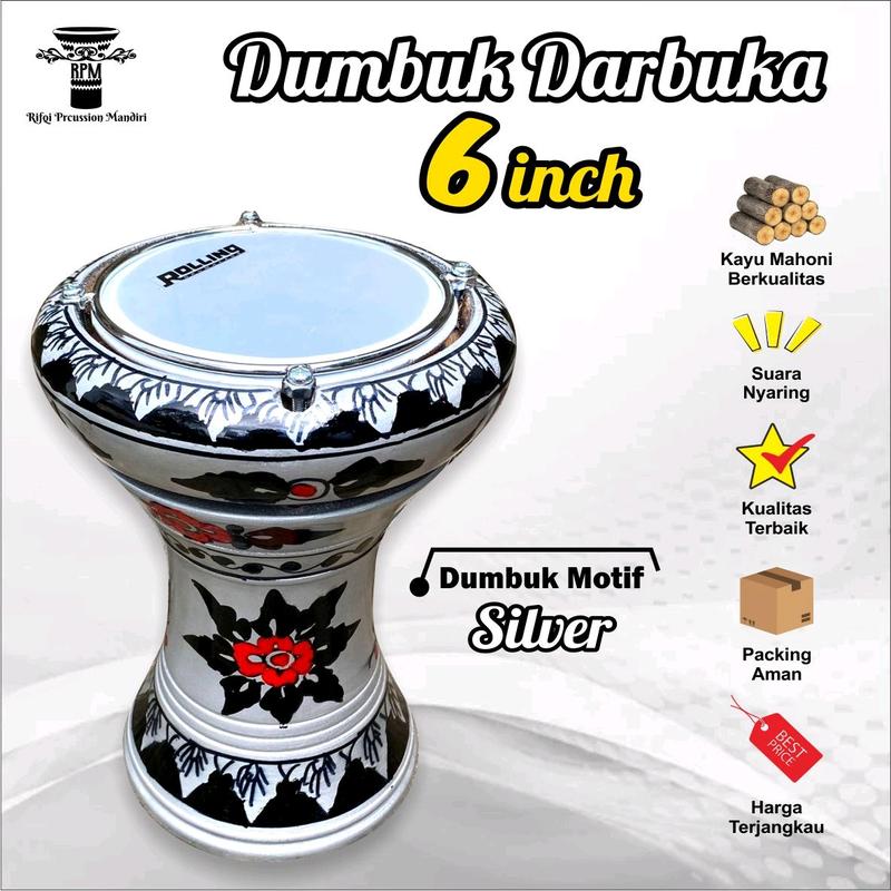 Darbuka Dumbuk Batu Mini UK. 6 INCH hadroh marawis calti mainan - Shop ...