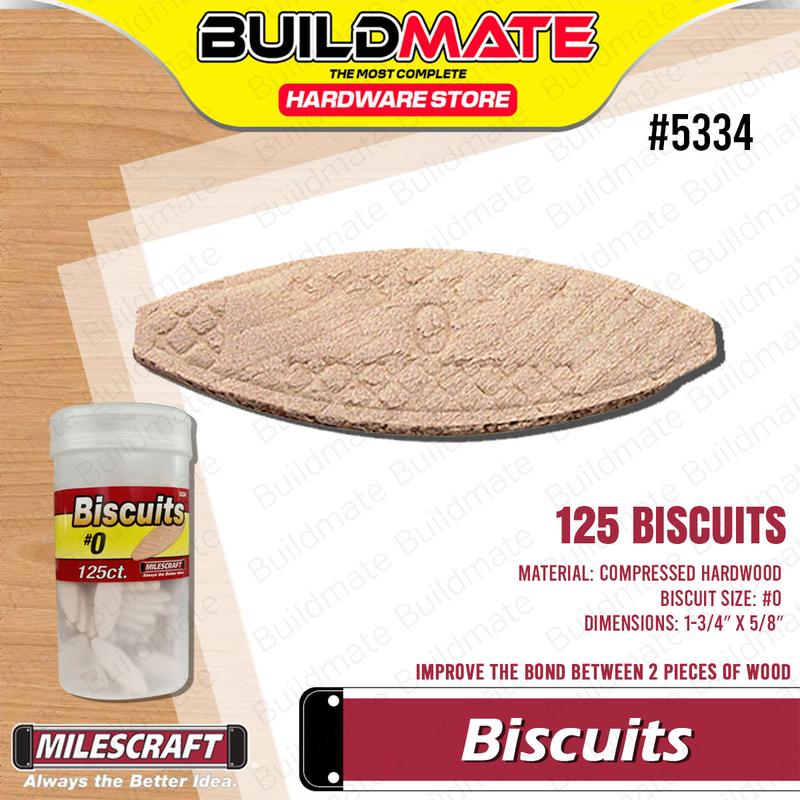 BUILDMATE Milescraft Biscuits Bottle #0 Woodworking Joinery Wood ...