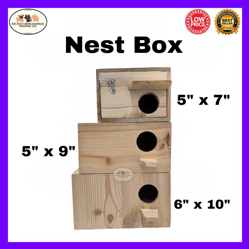 Bird Wooden Nest Box House for Finches, Canary, Lovebirds, Parakeet ...