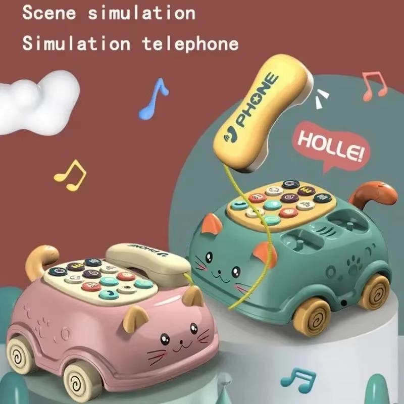 Cat Pull Cable Telephone Cartoon Animal Intelligent Music Mobile ...