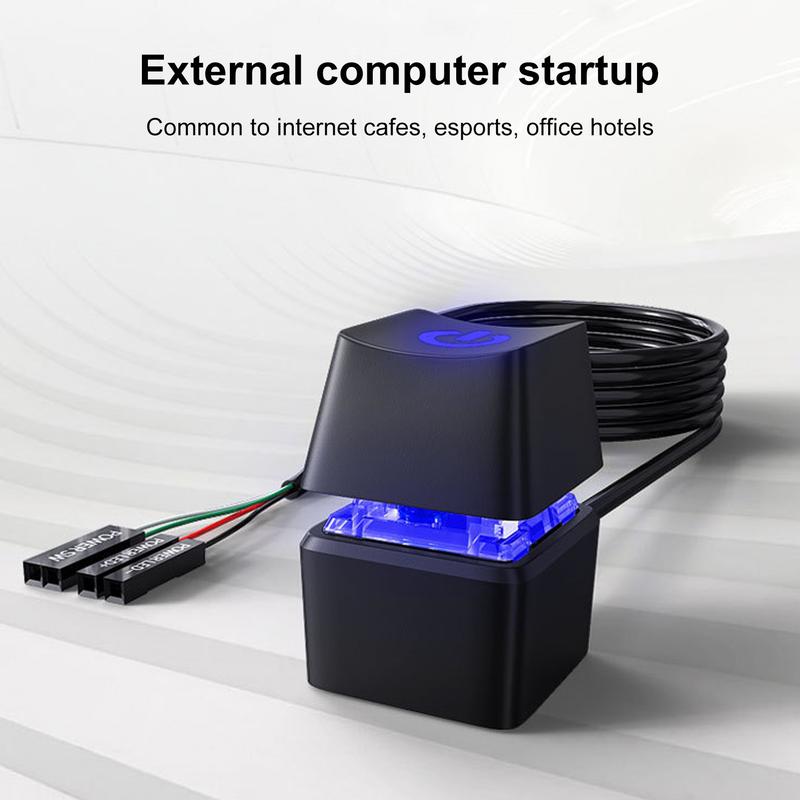 Computer External Power Button Colorful LED Lights Computer Desktop ...