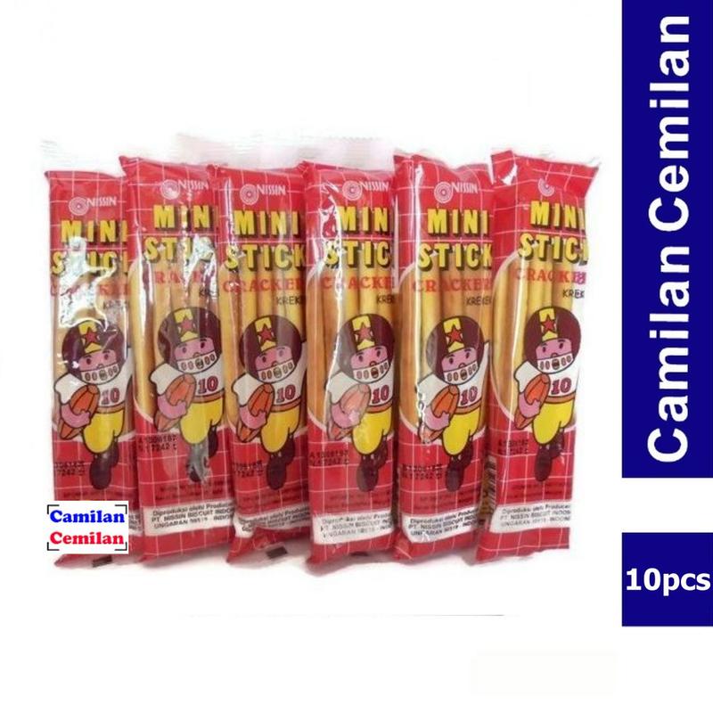 Nissin Mini Stick Crackers Merah isi 10 pcs x 25 gr - Shop | Tokopedia