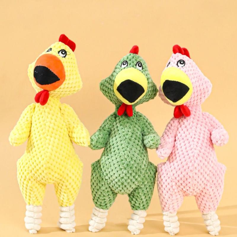 Portable Rooster Shape Pet Chew Plush Toy Bite Resistant Sof - TikTok ...