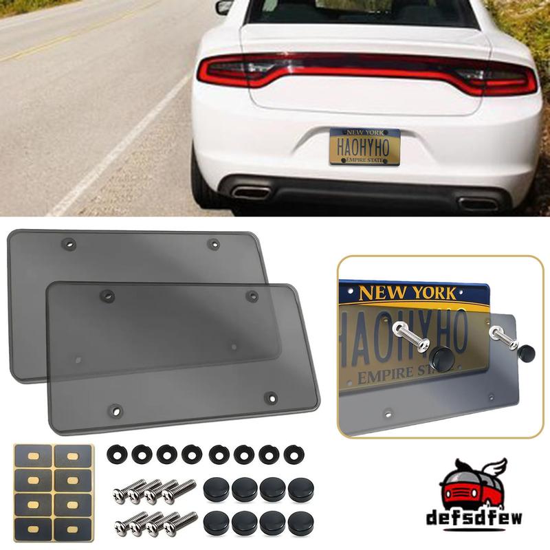 1PCS License Plate Protective Covers Set Easy Installation Vehicle ...