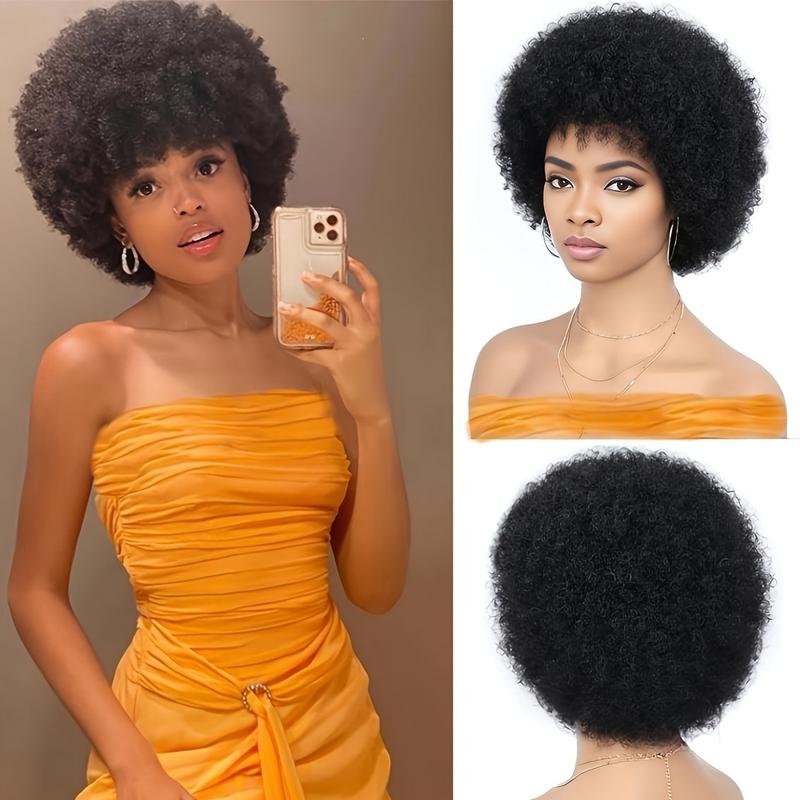 Fashion Afro Wig Female, Short Curly Afro Hair Wig, Syntheti - TikTok ...