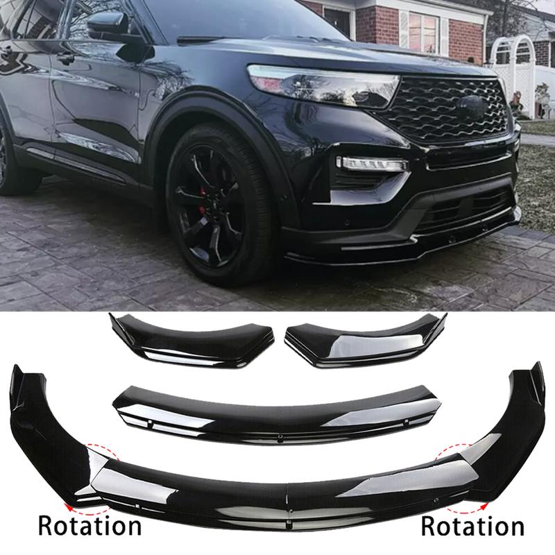 Gloss Black Car Front Bumper Spoiler Lip Splitter Body FOR FORd ...