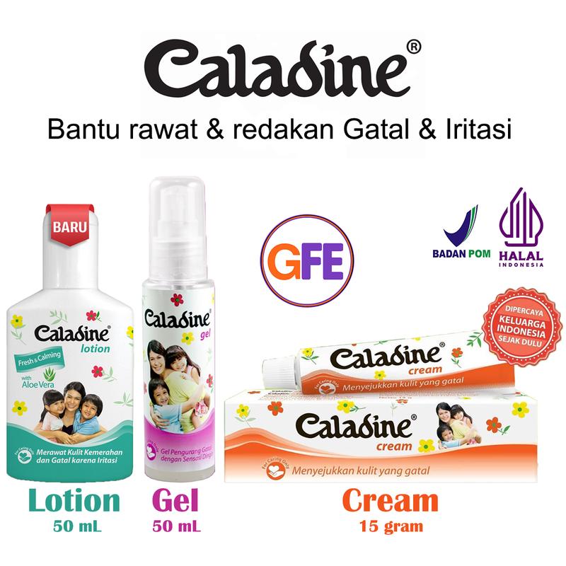 Caladine Lotion Cream Gel Redakan Gatal Alergi Iritasi Biang Keringat ...