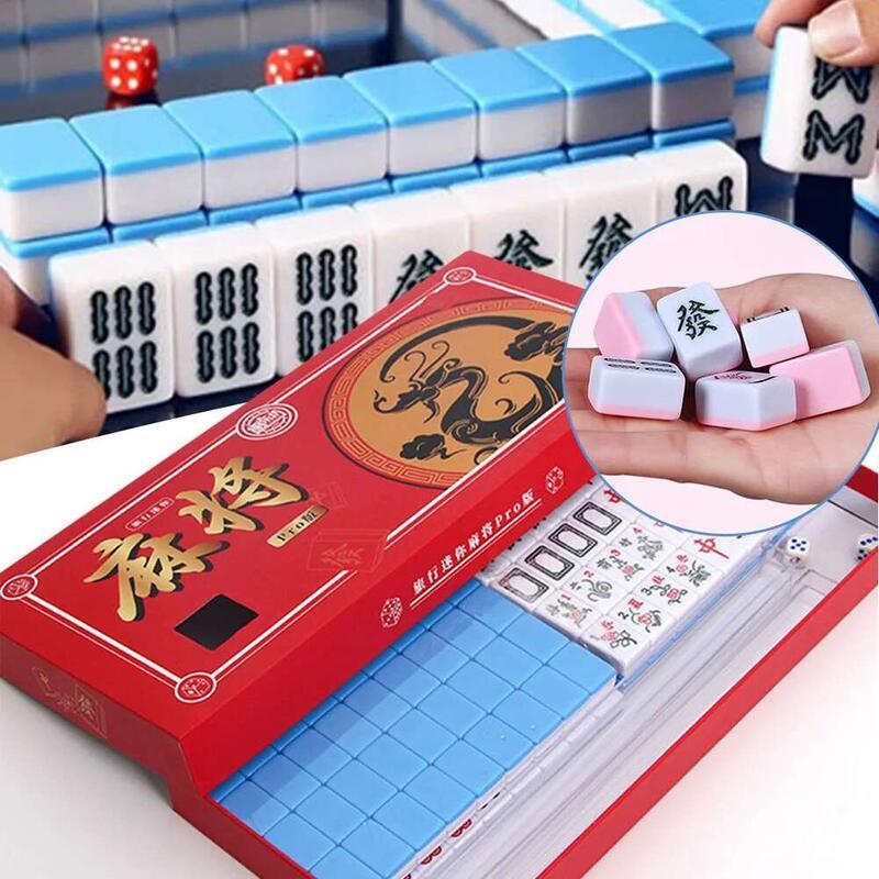 Portable Mini Mahjong Set Fall-Resistant Logical Thinking Exercise ...